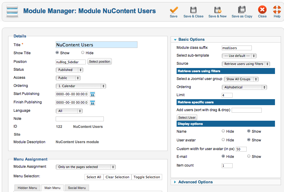 nuBlog - JoomlaWorks